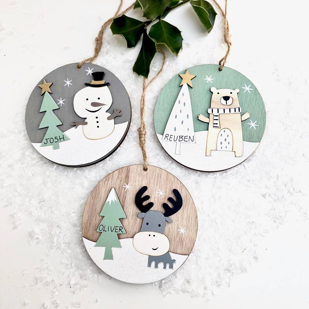 personalised christmas character decoration by pink pineapple home ...