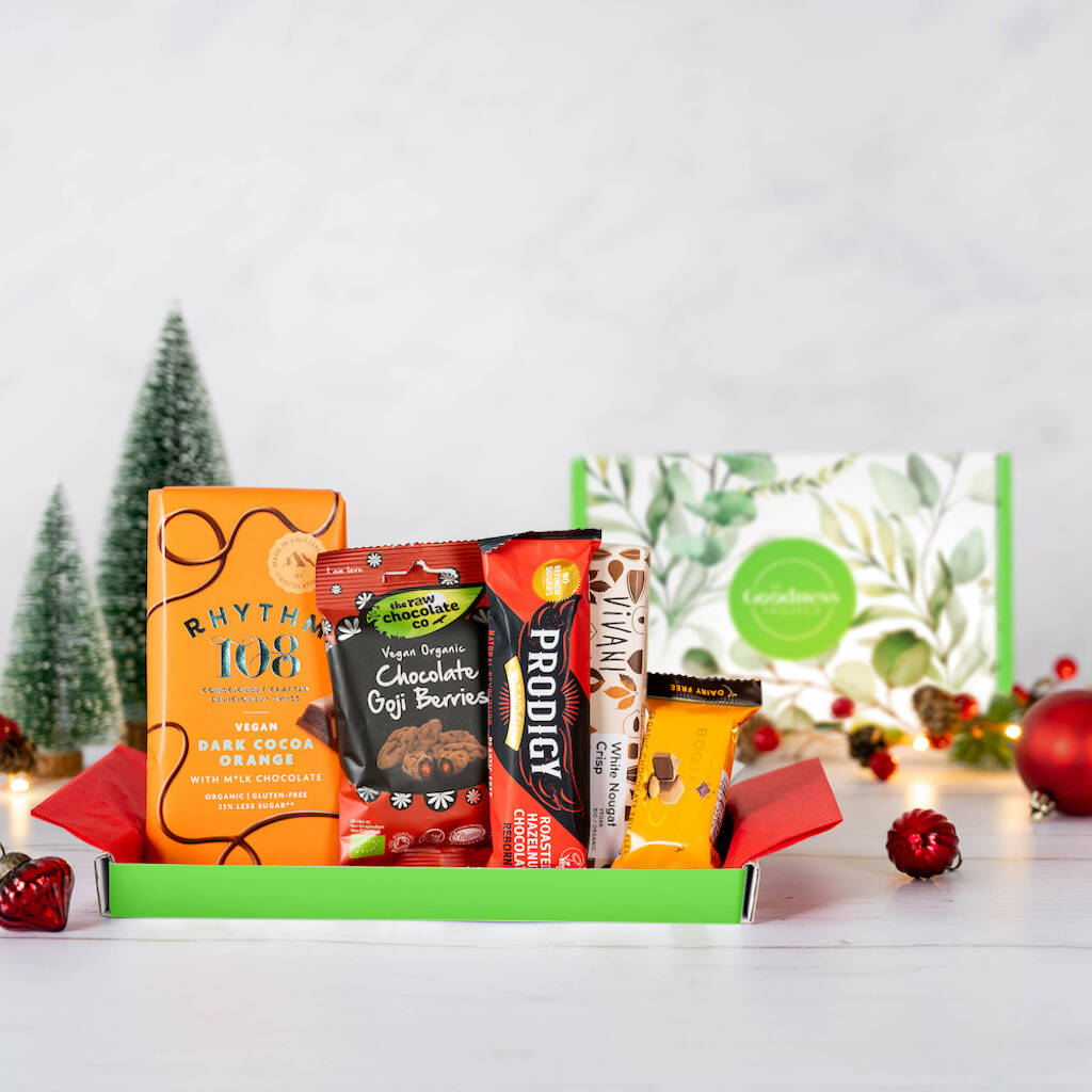 Mini Vegan Christmas Chocolate Gift Box By The Goodness Project ...