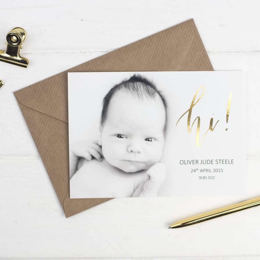 20 New Baby Announcement Cards By Emilie Rose Notonthehighstreet