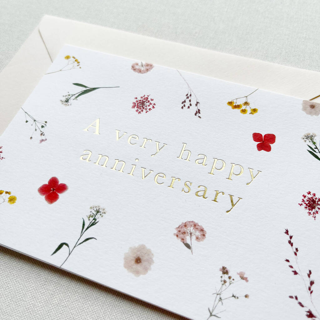 Anna Floral Anniversary Card By Gable & Grain | notonthehighstreet.com