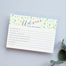 Baby Shower Advice Cards Pack Of Eight By The Joy Of Memories ...