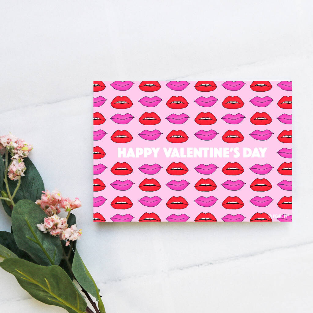 Kiss Valentines Card By Pearl Ivy | notonthehighstreet.com