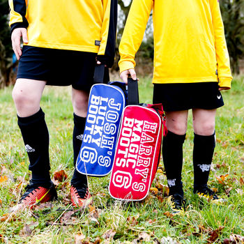 personalised football boot bag by jack spratt | notonthehighstreet.com