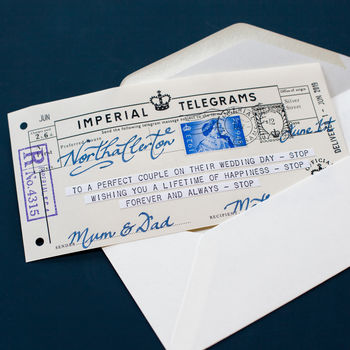 Wedding Congratulations Telegram By Imperial Telegrams ...