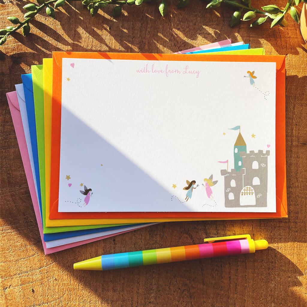 Fairy Castle Note Cards With Coloured Envelopes By Lunella ...