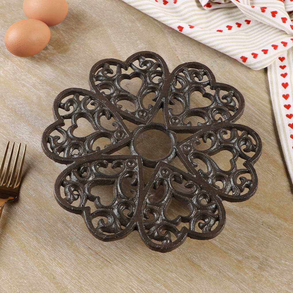 Cast Iron 6th Anniversary Heart Trivet By Dibor | notonthehighstreet.com