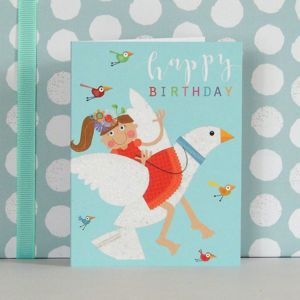 Mini Glittery Dove Birthday Card By Kali Stileman Publishing ...