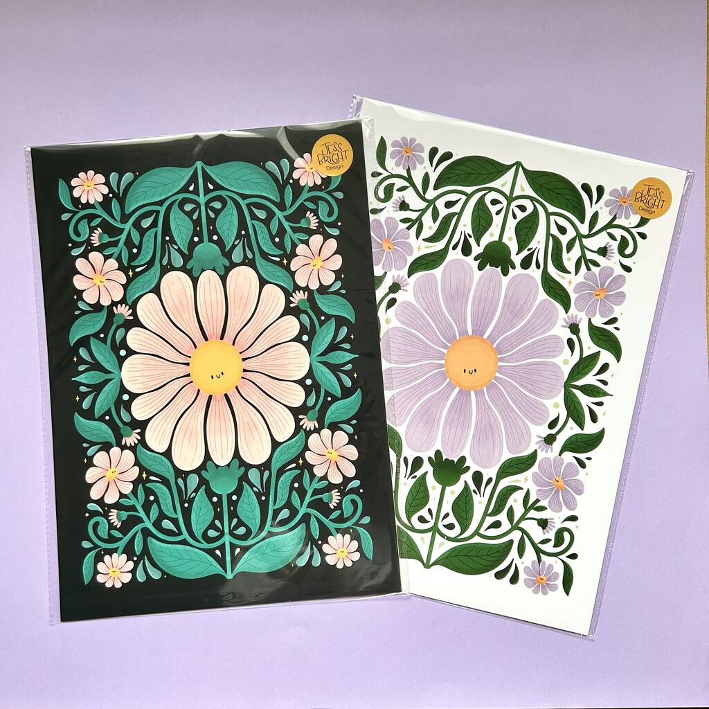 A3 Cute Floral Pattern Print By Jess Bright Design | notonthehighstreet.com