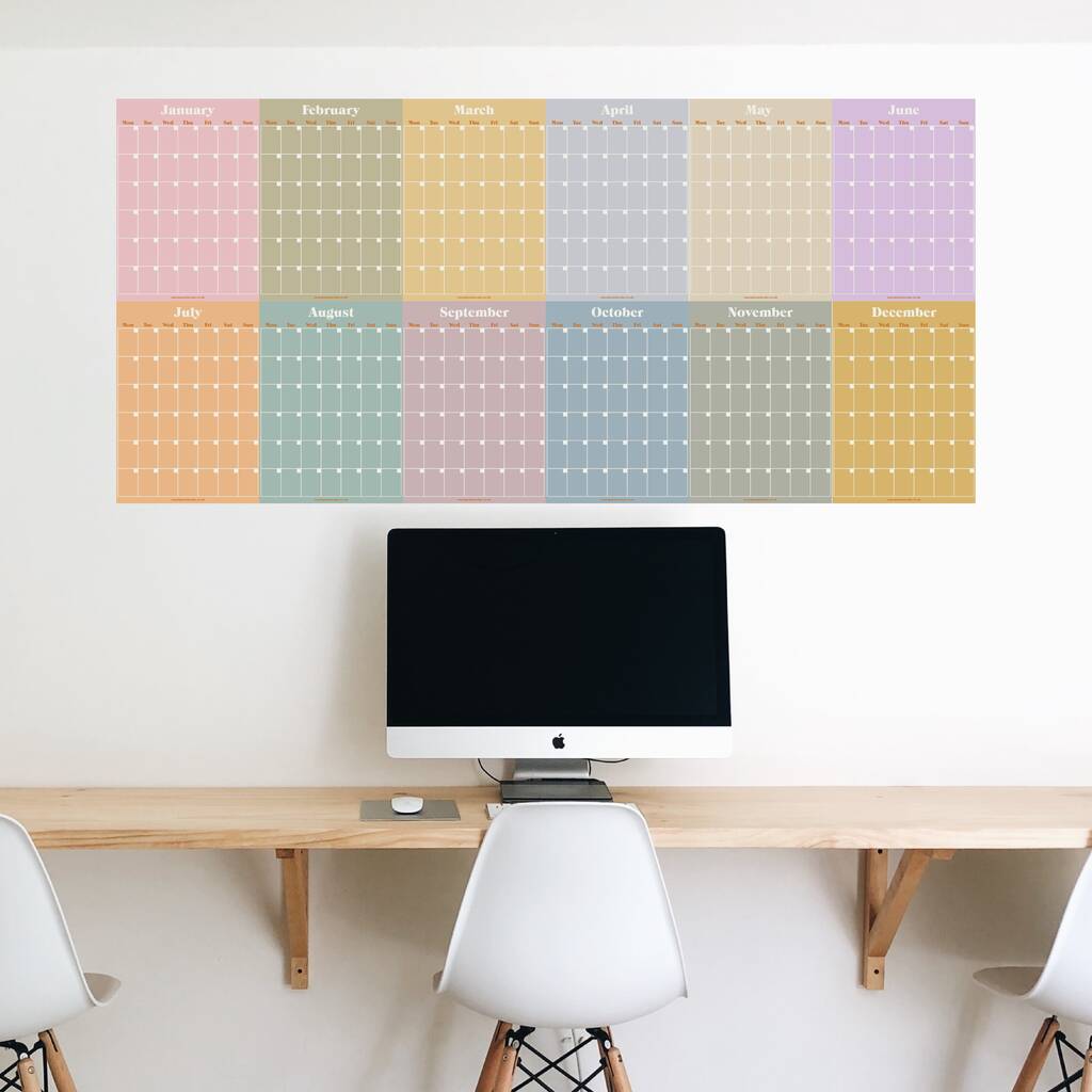 Large Monthly Wall Planner | 12 X A3 Sheets By Once Upon a Tuesday ...