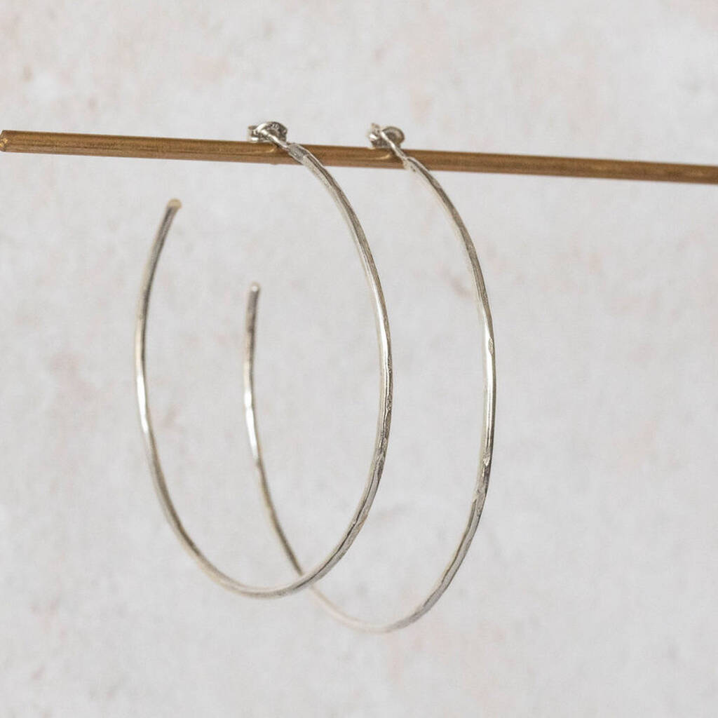 Sterling Silver Large Everyday Hoops By Lucy Kemp Silver Jewellery ...