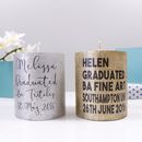 Personalised Graduation Metallic Candle By Olivia Morgan Ltd ...