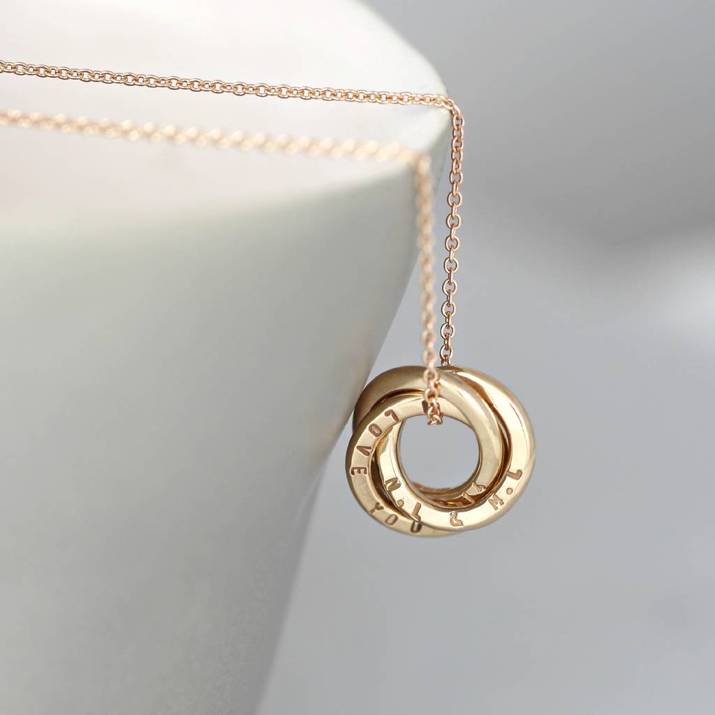 personalised mini russian ring necklace by posh totty designs ...