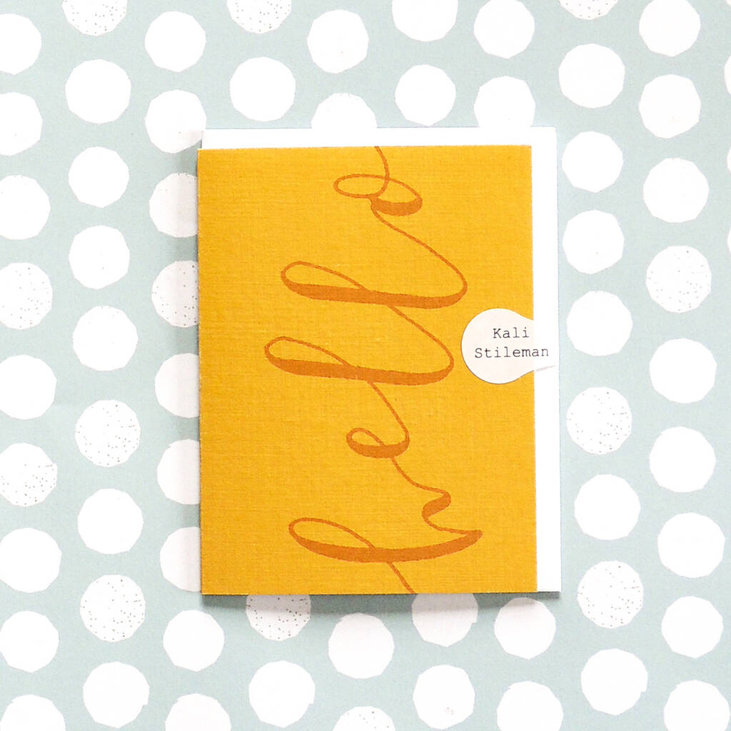 Hello Mini Card By Kali Stileman Publishing | notonthehighstreet.com