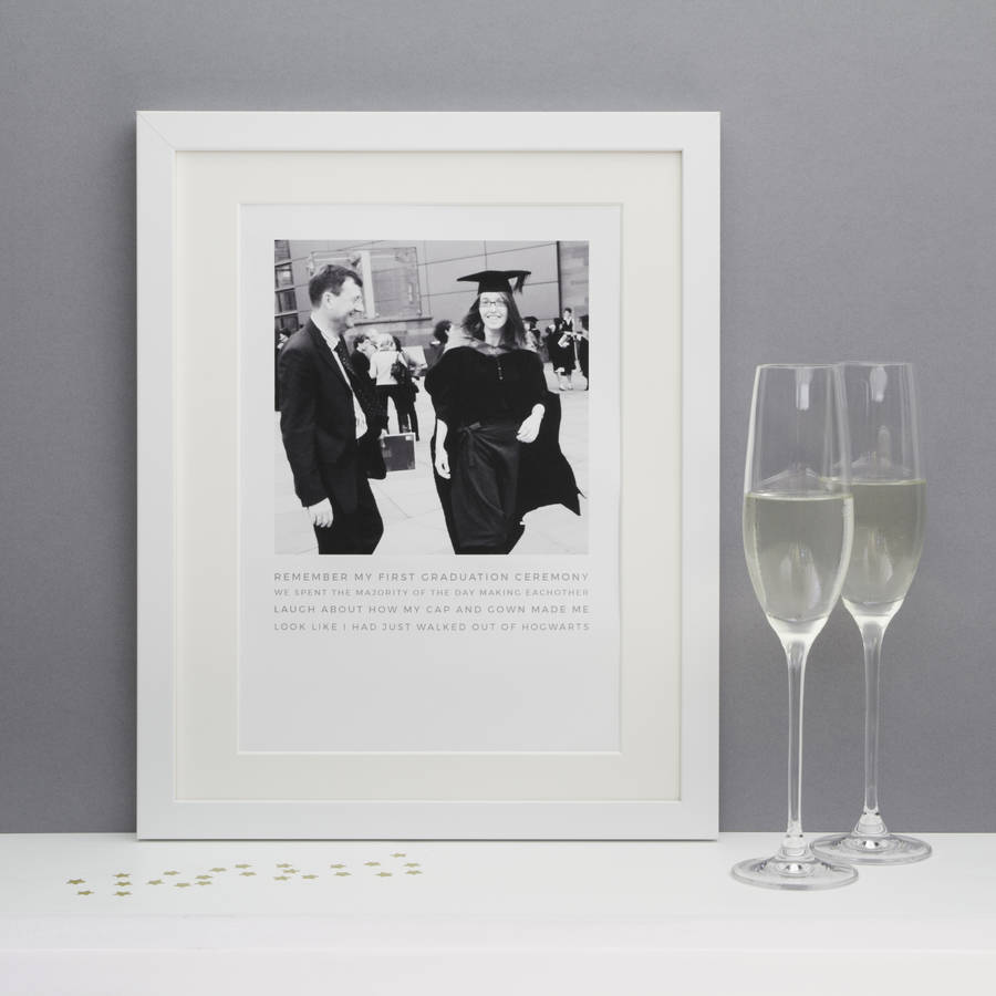 personalised graduation photo story print by studio 9 ltd ...