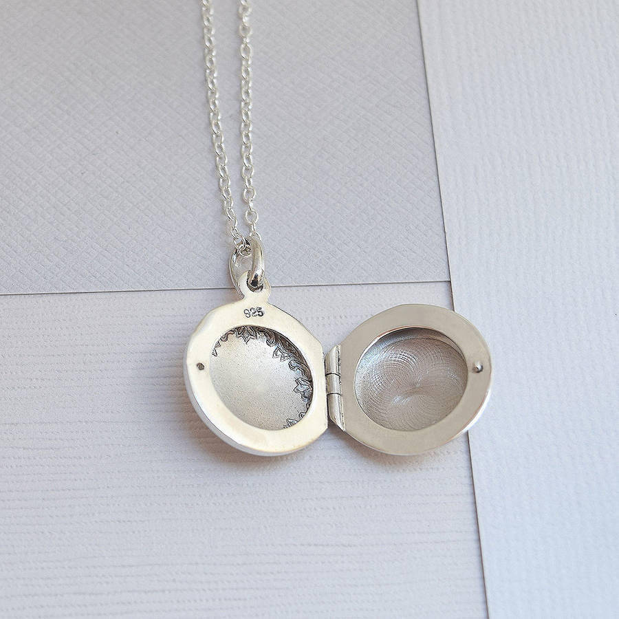 sterling silver classic round locket by mia belle | notonthehighstreet.com