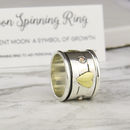 Crescent Moon Spinning Ring By Luna Emporium | notonthehighstreet.com