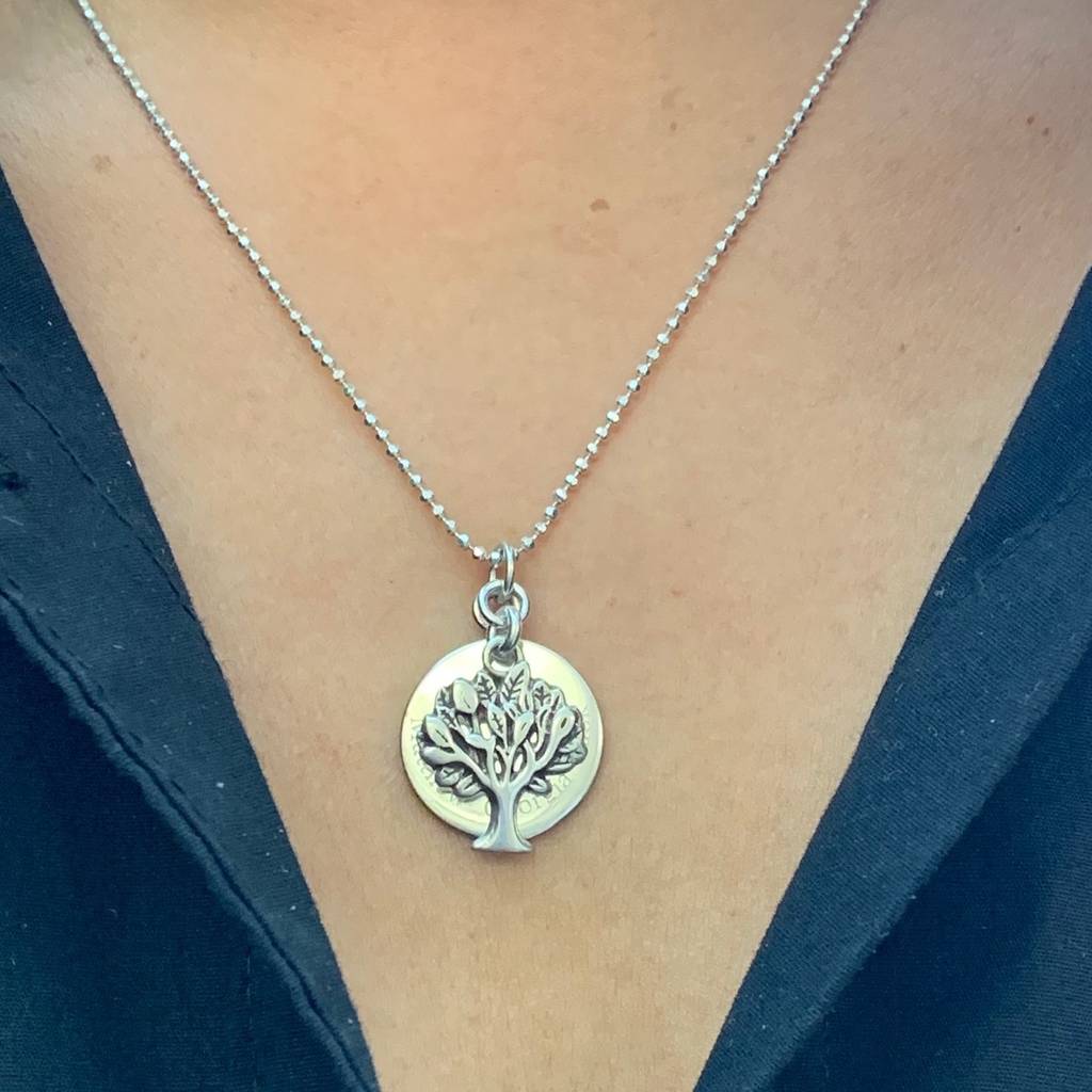 Personalised Sterling Silver Family Tree Necklace By Tales From The
