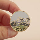 Alpine Scene Mountain Enamel Pin By Little Paisley Designs ...