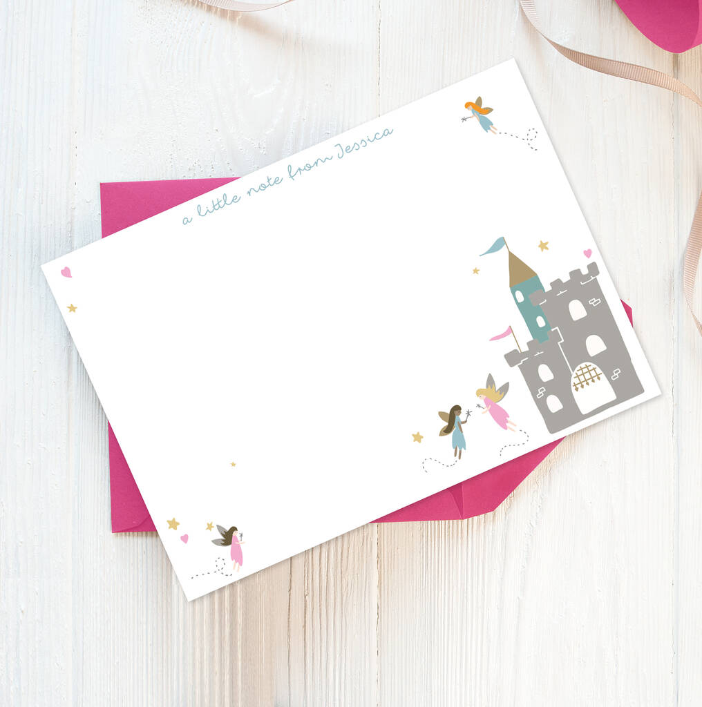 Fairy Tale Castle Personalised Note Cards By Lunella ...