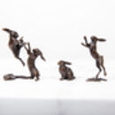 Miniature Solid Bronze Moon Gazing Hare Sculpture By Ginger Rose ...