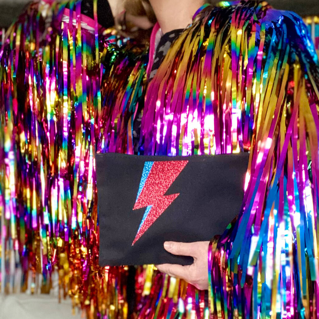 Glitter Lightning Bolt Accessory Bag By SoS15 | notonthehighstreet.com
