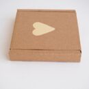 Brown Kraft Gift Box With Gold Leaf Heart By Kabinshop ...