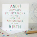 Birthday 'joyous Felicitations' Funny Birthday Card By Wink Design ...