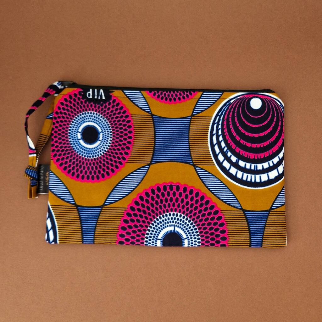 Large African Print Zip Pouch | Bukayo Print By Lolly & Kiks ...