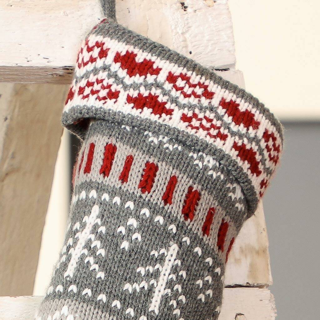 Personalised Nordic Chunky Knit Stockings By Dibor | notonthehighstreet.com
