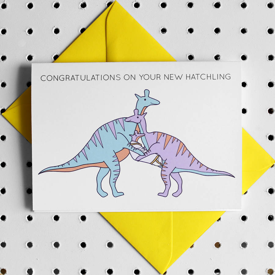 congratulations on your new hatchling dinosaur card by charlotte ...