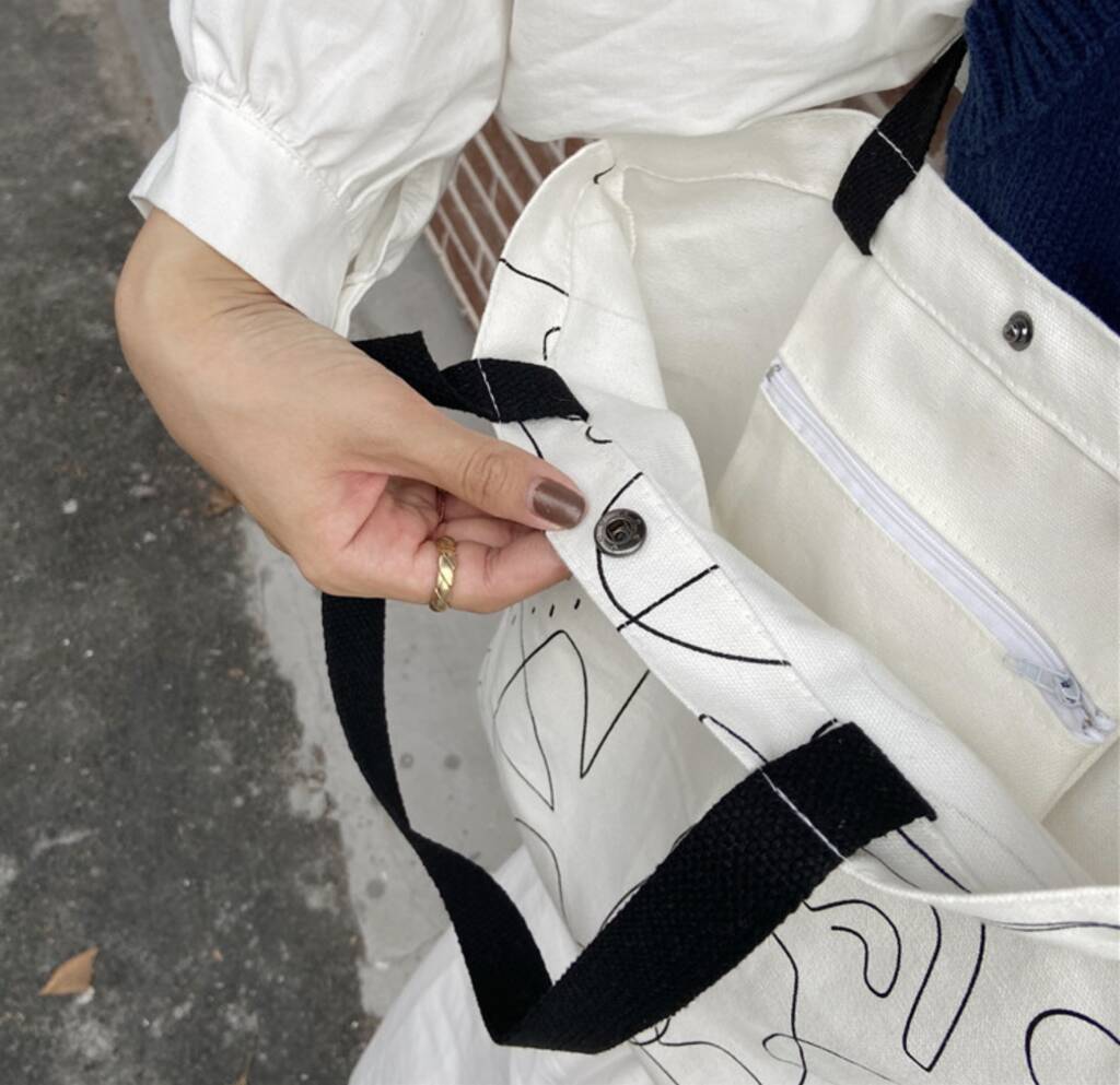 Minimalist Monochrome Pattern Tote Bag By GY Studios ...