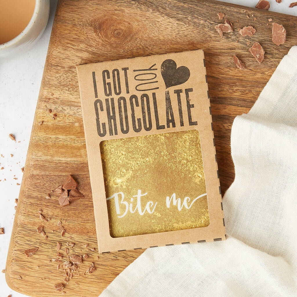'Bite Me' Gold Chocolate Bar By Bagstock & Bumble