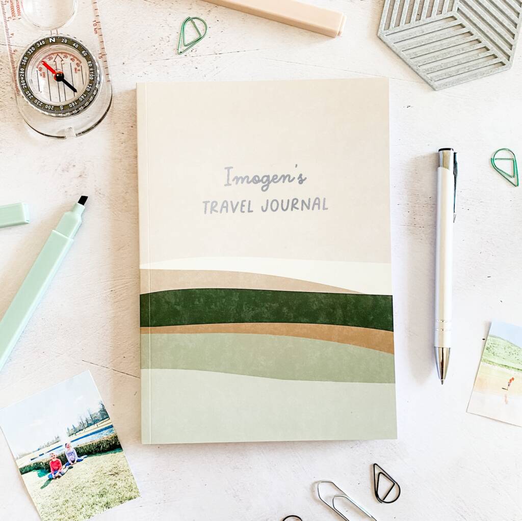 Personalised Travel Journal | Hills By Hem Studios | notonthehighstreet.com