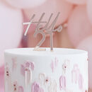 Hello 21 Happy Birthday Cake Topper By Ginger Ray | notonthehighstreet.com