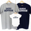 Generations 'surname' T Shirt Set By Precious Little Plum ...