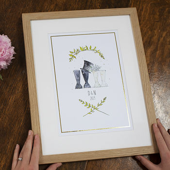 personalised wedding welly boot print by this is nessie ...