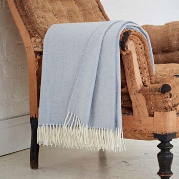Light Blue Throw By Bottle Green Homes | notonthehighstreet.com
