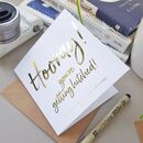 Engagement Wedding Card | Hooray You're Getting Hitched By Rich Little ...