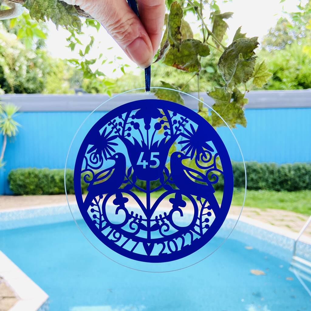 45th Sapphire Anniversary Decoration By Caroline Rees ...