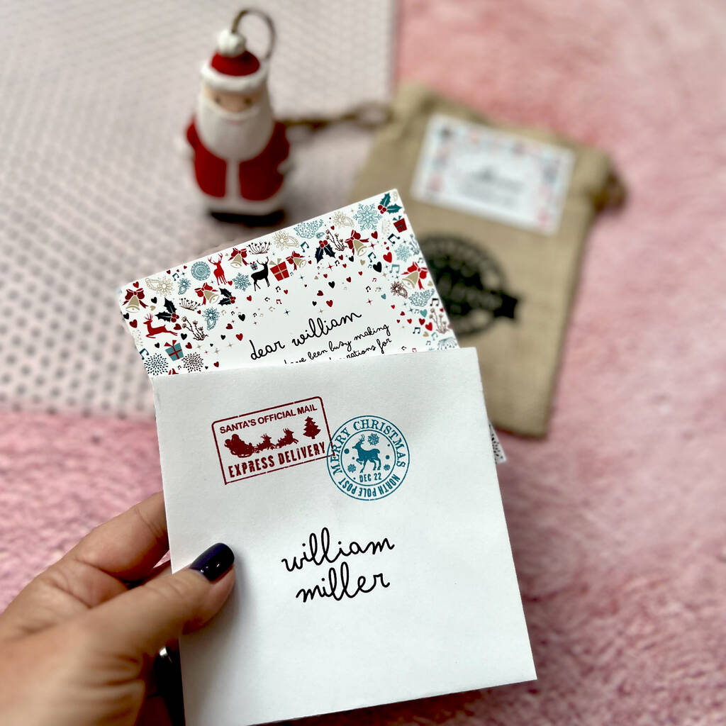 Wooden Santa Personalised Decoration By Spotty N Stripy