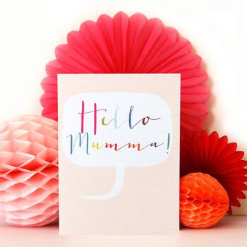 Mini Hello Mumma Card By Kali Stileman Publishing
