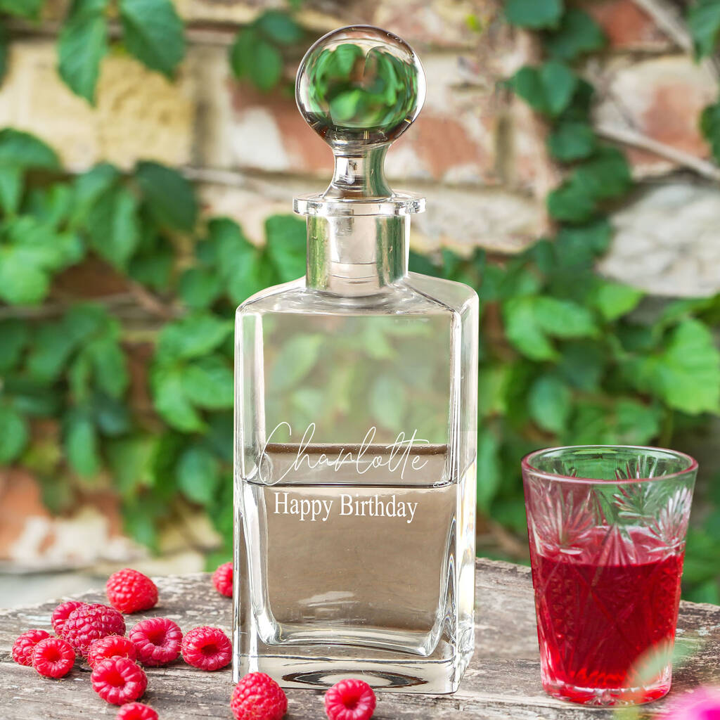 Luxury Personalised Glass Decanter By Dibor | notonthehighstreet.com
