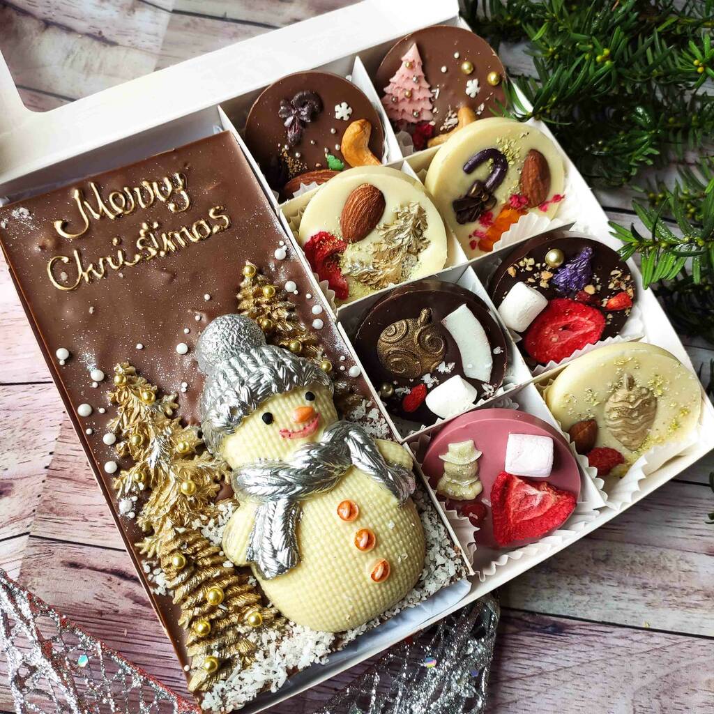 Christmas Snowman Chocolate, Personalised Xmas Gift By The Unique ...
