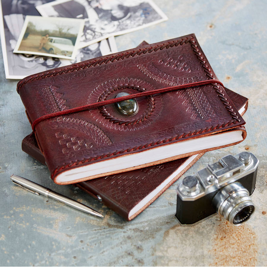 Indra Medium Semi Precious Stone Leather Photo Album By Paper High ...