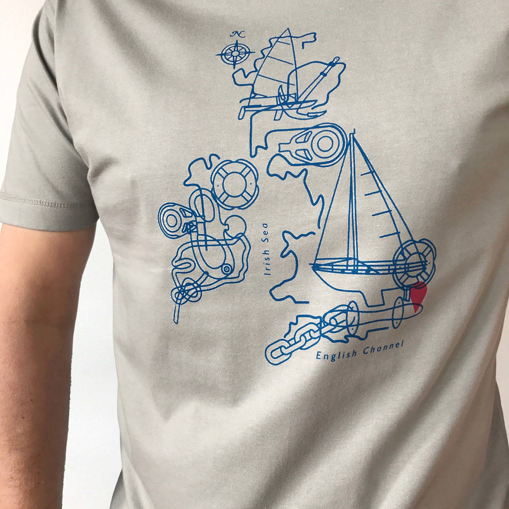 personalised sailing t shirt for yachtsman by sight hound ...