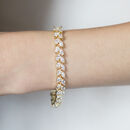 Crystal Leaf Design Tennis Bracelet By Brand X | notonthehighstreet.com