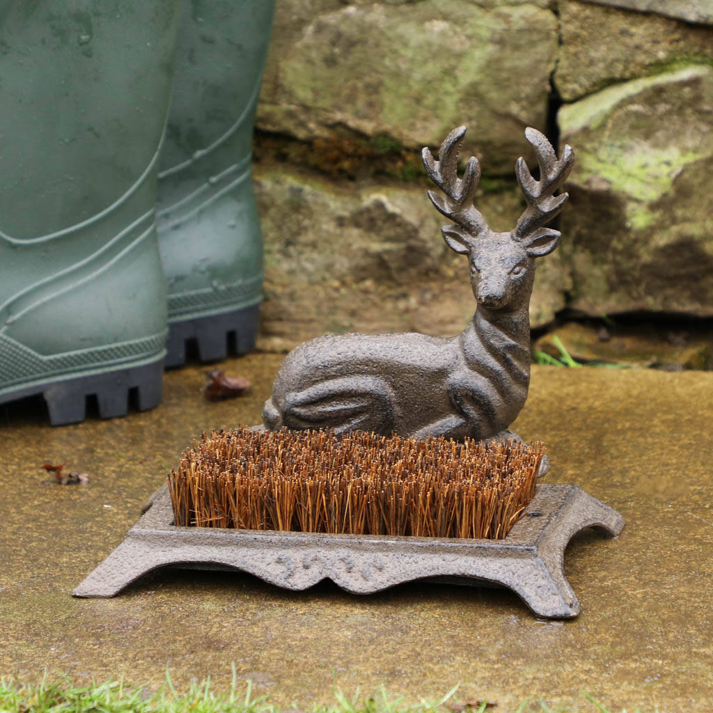 Country Stag Iron Garden Boot Brush And Scraper By Dibor ...