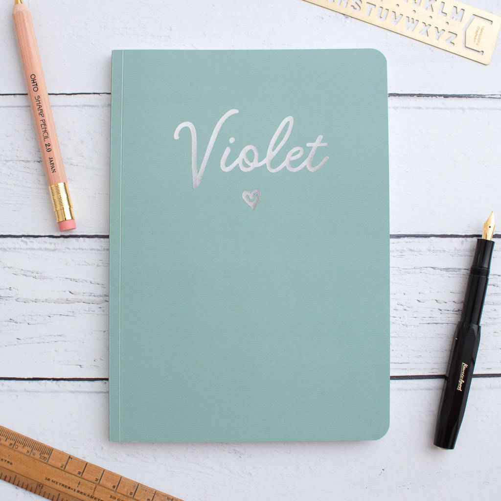 Personalised Name Foil Notebook By Nina Thomas Studio