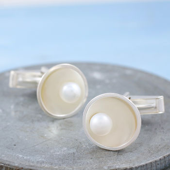 Pearl Cufflinks. 30th Anniversary Gift For Him By Louy Magroos ...