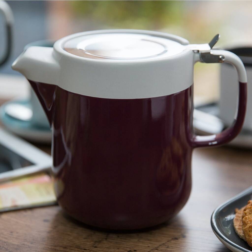 Two Tone One.2lt Teapot Grey Or Purple By Distinctly Living ...